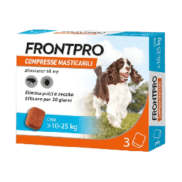 Frontpro Antiparassitario Cane 10-25kg 68mg 3 Compresse Masticabili